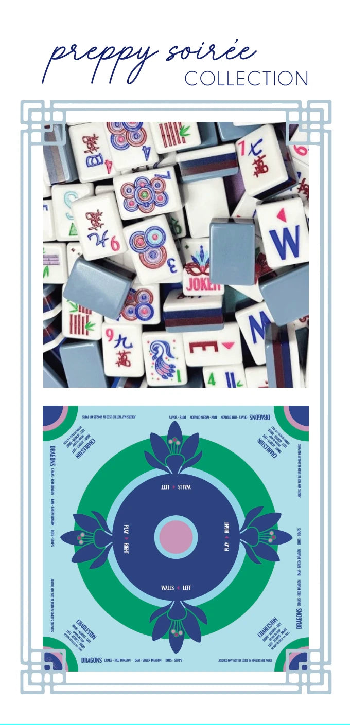 PREPPY SOIREE MAHONG TILE SET COLLECTION by Oh My Mahjong – ANEWIN